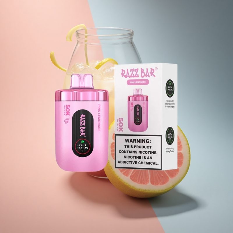 Razz Bar 50K Puffs Rózsa Limonádé 1.0 Ohm Mesh Coil 650 mAh - ELFBAR ...